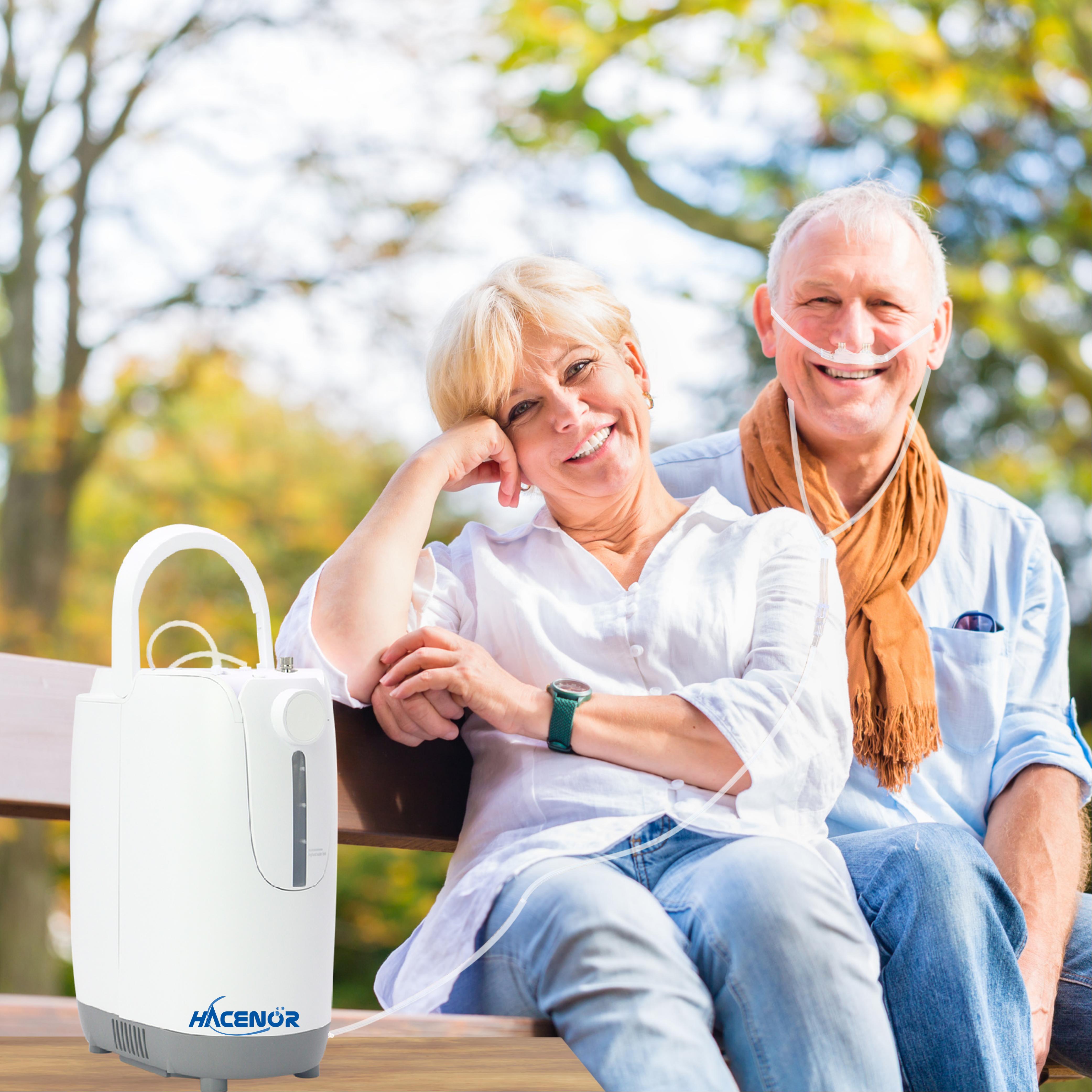 Portable 1-7L Adjustable Continuous Flow Oxygen Concentrator | 2 Hours ...