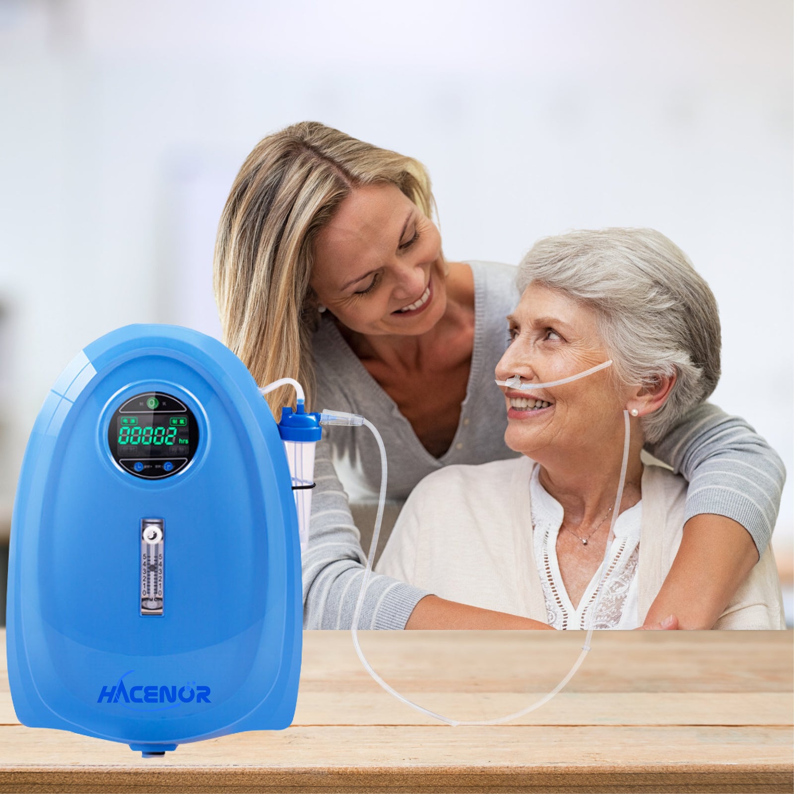 All Night Sleeping Use 5L Continuous Flow Oxygen Concentrator | 93% ...