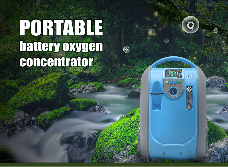 Portable Battery 5L Oxygen Concentrator | With 2 Hours Battery ...