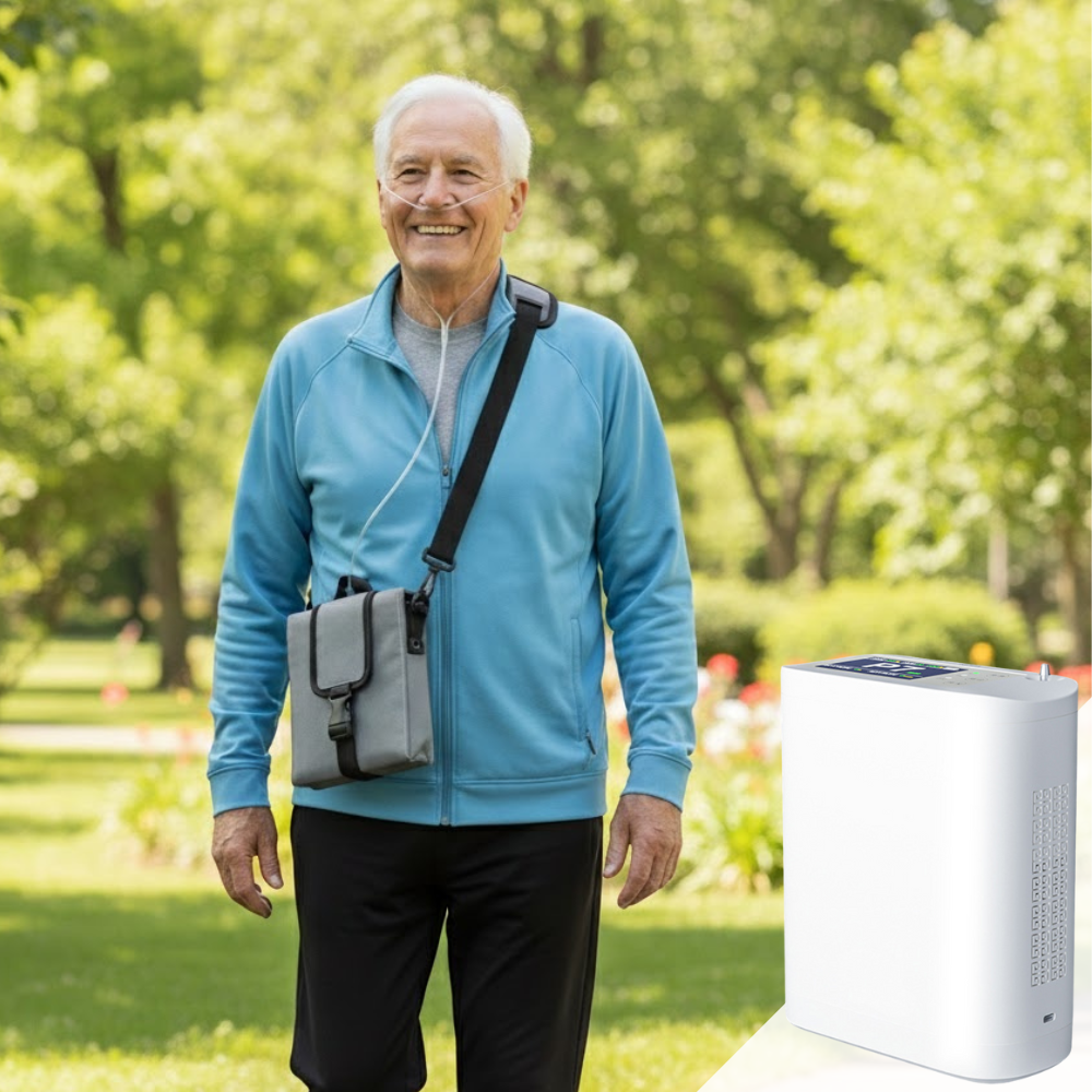 Portable 7L&93% Adjustable Oxygen Concentrator | 11 Hrs Battery ...